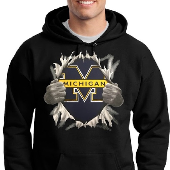 Shirts | Michigan University Ripping Chest | Poshmark